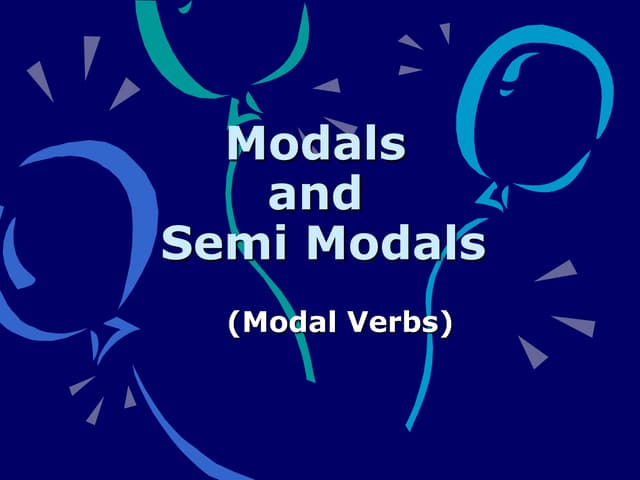 Modal verbs Role-Play Activity | PPT
