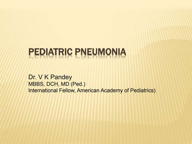 Pneumonia in children | PPTX