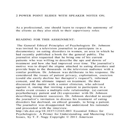 2 POWER POINT SLIDES WITH SPEAKER NOTES ON;As a professional | PDF