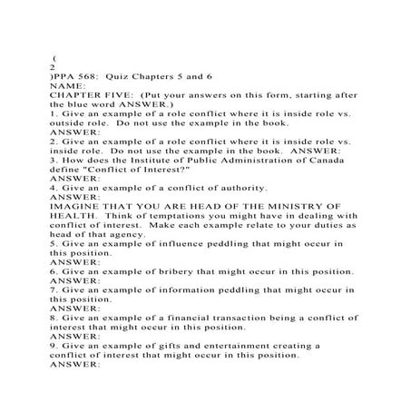(2)PPA 568 Quiz Chapters 5 and 6NAME CHAPTER FIVE (P.docx
