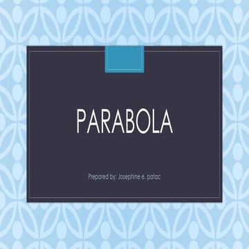 Precalculus (Parabola) Second quarter for senior high school stem ...