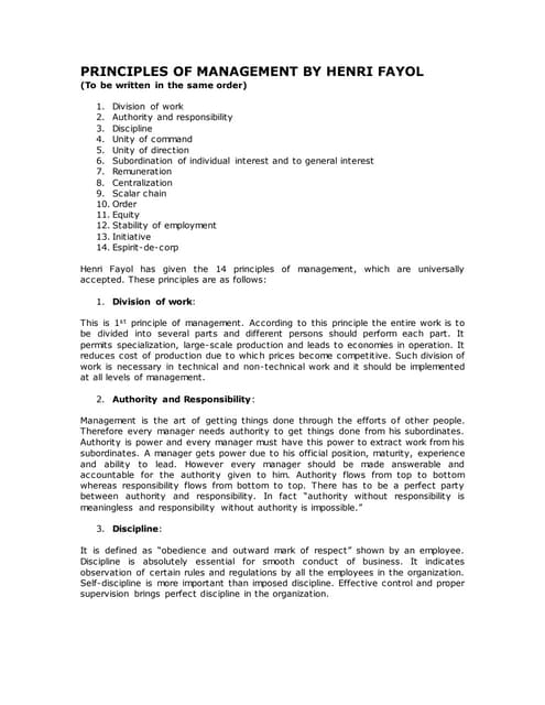 Principles of Management Project CLASS XII | DOCX