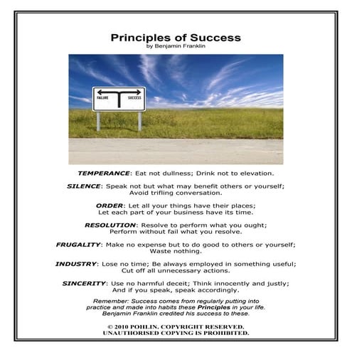 Principles of Success | PDF