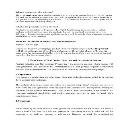 2 Product Selection.docx