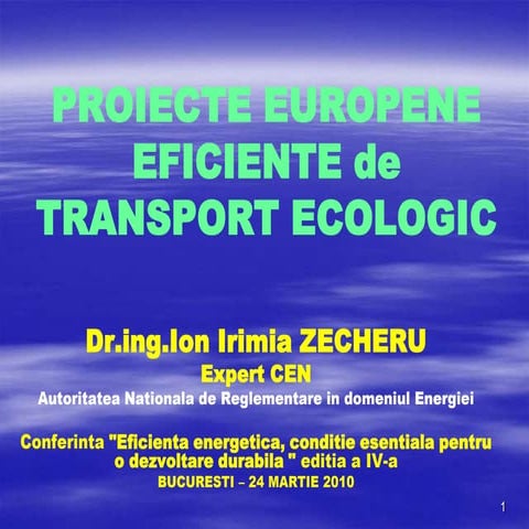 2 Proiecte Europene Eficiente De Transport Ecologic | PPT