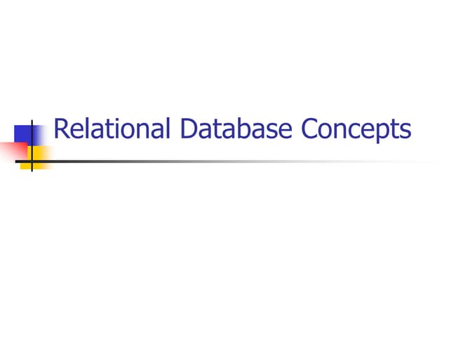 2 Relational Database Conceptsppt 3815
