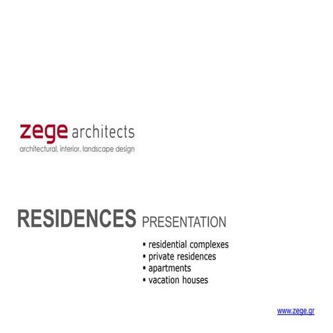 2 residences presentation zege architects | PDF