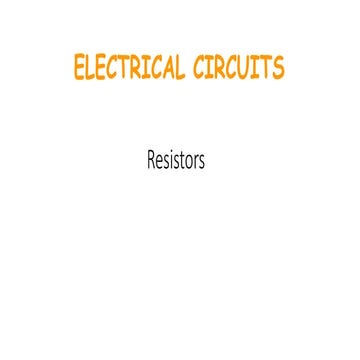 Resistance and Resistors circuits power. | PPTX