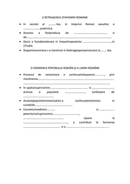 4 cum s au format poporul roman si limba romana | PDF