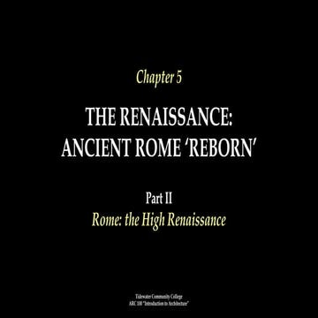 2 Rome-the High Renaissance. Major Buildings | PPT