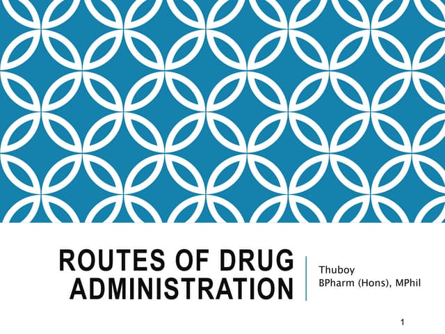 Absorption of drugs from non per os extravascular administration | PDF