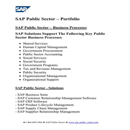 SAP - Public Sector - Overview | PDF