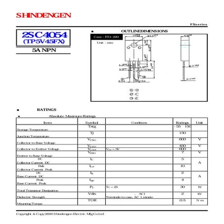 2SC4054のデータシート | PDF