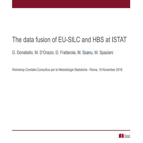 Session III - Census and Registers - M. Scanu, G.Donariello, D ...