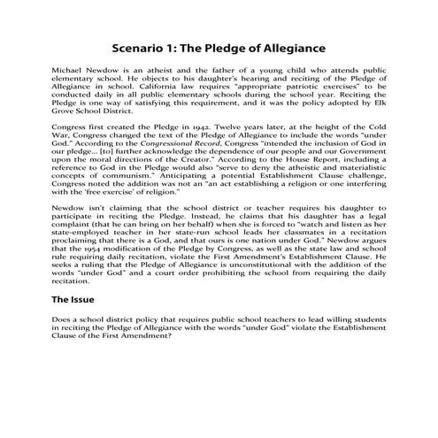 1st Amendment Scenarios | PDF