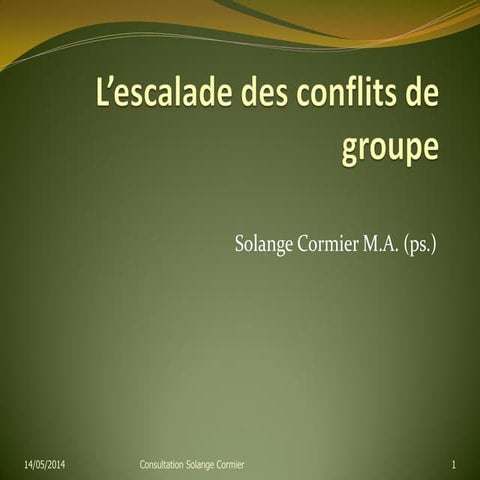 Gestion des conflits par la Méthode Thomas-Kilmann | PPTX