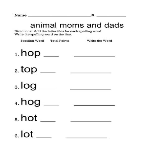 2 scrabble spelling animal moms and dads | PDF