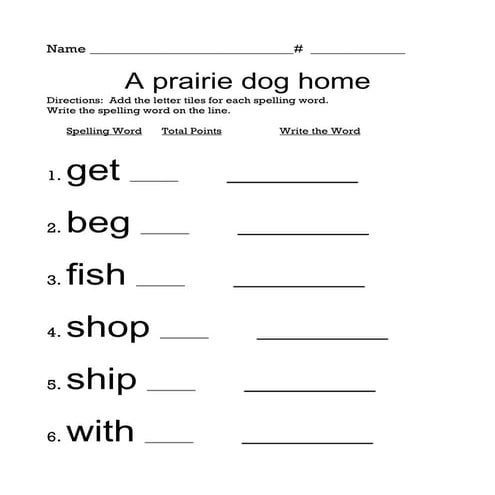 2 scrabble spelling a prairie dog home | DOC