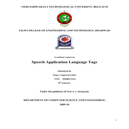 Speech Application Language Tags (SALT) | PDF