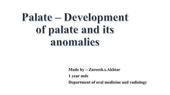 Hard and soft palate | PPTX