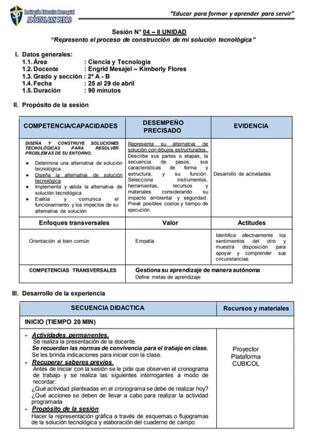 Sesion e aprendizaje | PDF | Physics | Science