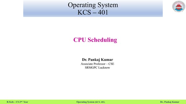 Operating System Sheduling Ppt