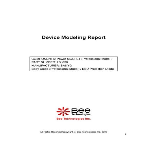 SPICE MODEL of TPCA8016-H (Professional+BDSP Model) in SPICE PARK | PDF