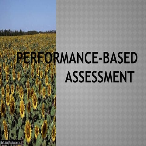 Perfomance Based for education student nfvnjfkjr | PPT | Free Download