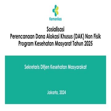 Sosialisasi Perencanaan BOK Tahun 2025 Puskesmas | PDF