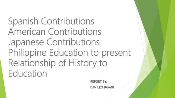 Education in Spanish Era | PPT