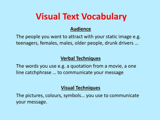 1.7 Create a visual text | PPT