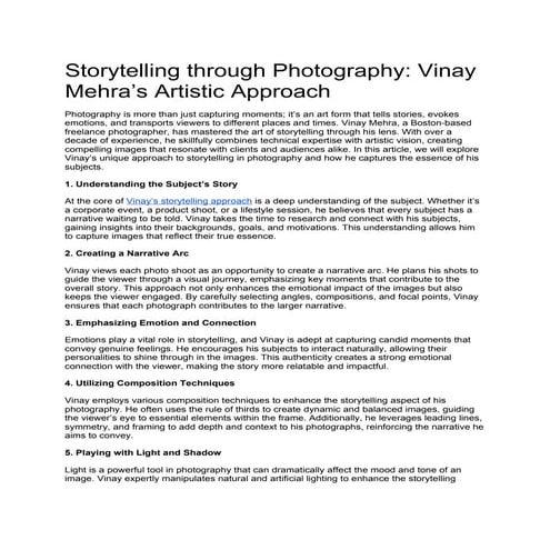 Storytelling through Photography_ Vinay Mehra’s Artistic Approach.docx