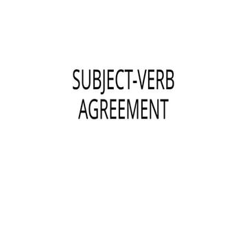 2 SUBJECT-VERB AGREEMENT for English Grade 7 | PPTX