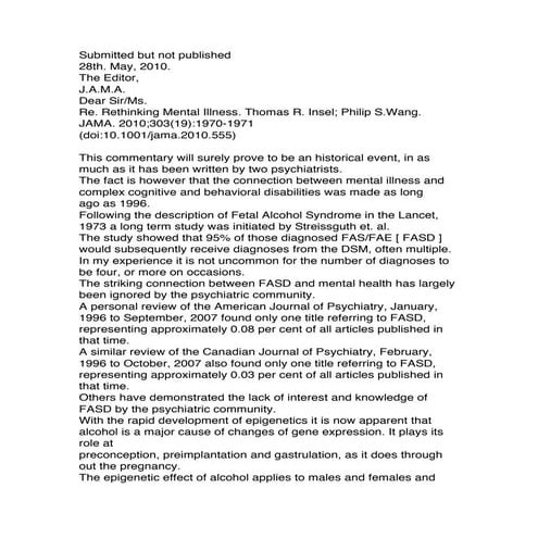 Letter to JAMA. Rejected for publication: no reasons given. | PDF