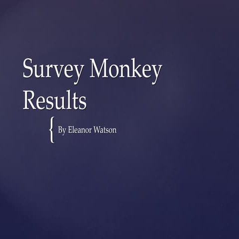 Survey Monkey Results | PPT