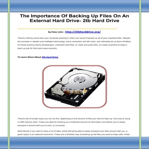 2tb hard drives | PDF