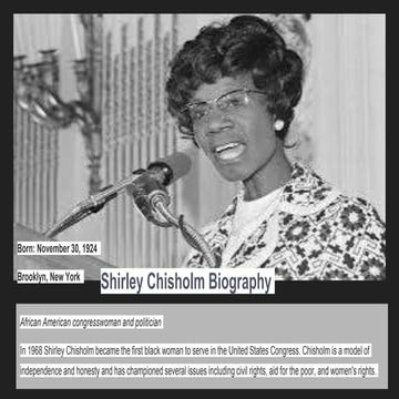 Shirley chisholm | PPTX