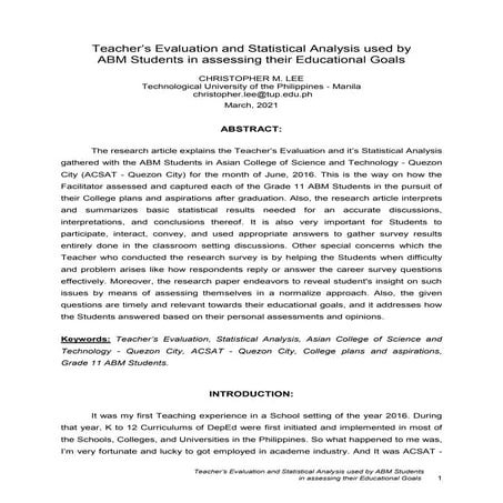 Teachers_Evaluation_Statistical_Analysis_ABM_Students_assessing ...