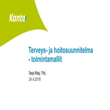 Terveys- ja hoitosuunnitelma | PDF