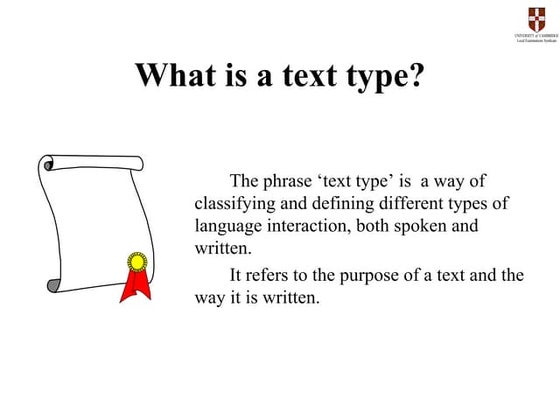 English 9 - Text Types | PPTX