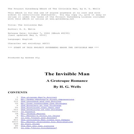 2 the invisible man, by h. g class - xii | PDF