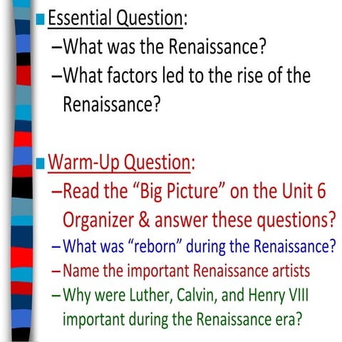 The Rise of the Renaissance | PPT