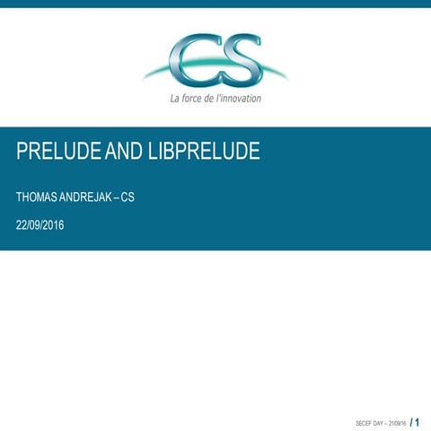 IDMEF, the universal format for security alerts, OW2con'16, Paris. | PDF