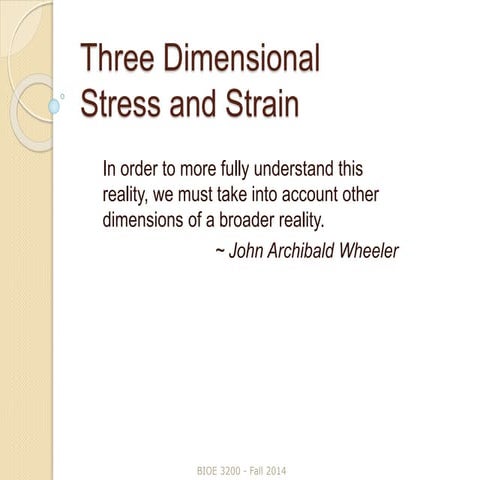 2 three dimensional stress and strain | PPTX