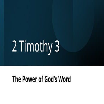 2 Timothy 3 | PPT