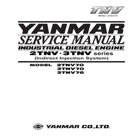 Engine Yanmar 2TNV70, service manual engine | PDF