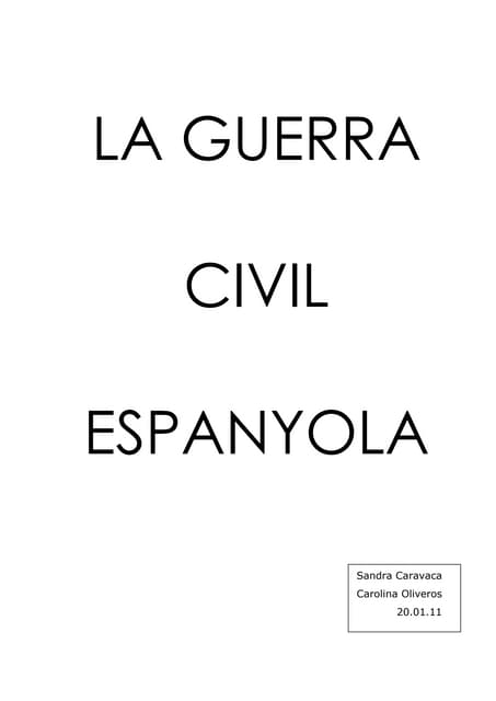 La guerra civil española diapositivas presentación | PPT