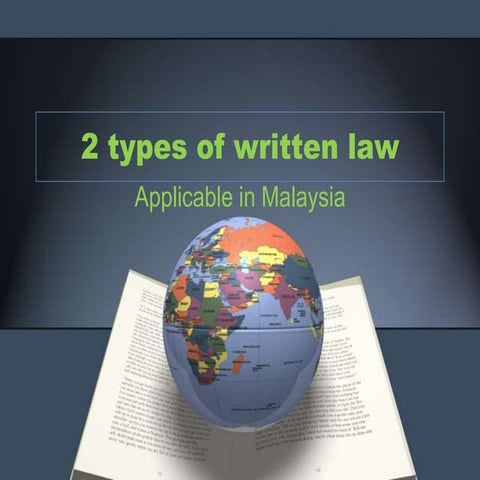 2 types of written law slide | PPT