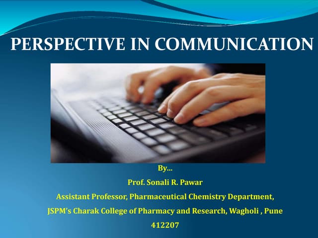Perspectives in Communication | PPTX