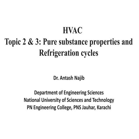 2 Vapor compression cycle abd multistage compression | PPT